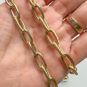 Jewelry | 14k Italian Yellow Gold Polished And Braided Interlocking ...